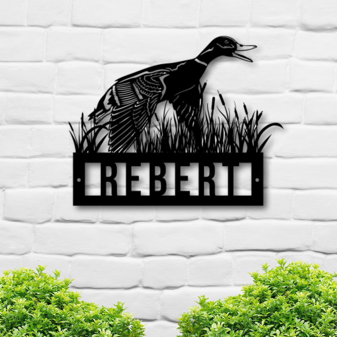 Metal Duck Monogram Sign, Duck Hunting Sign, Duck Sign, Metal Address ...