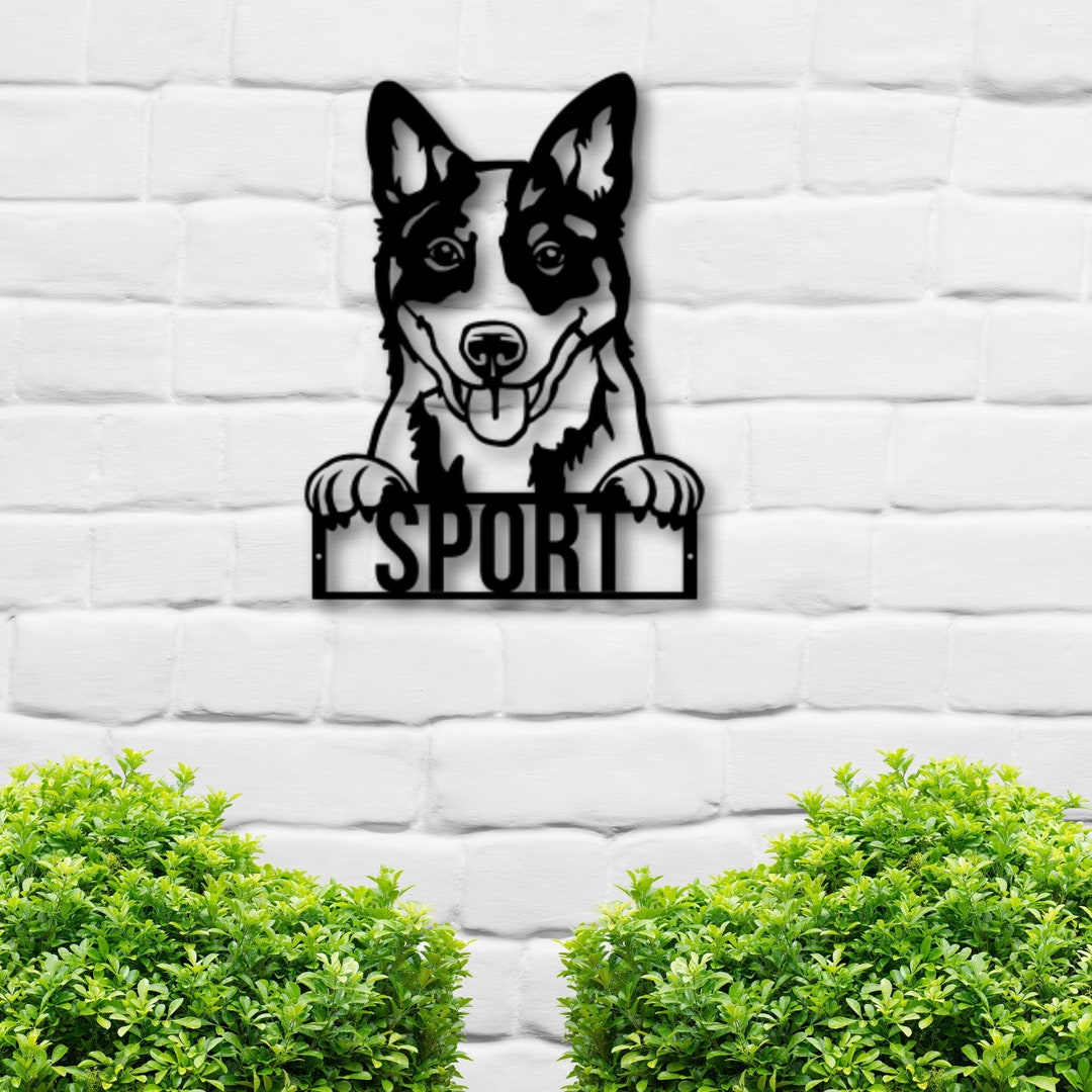 Metal Blue Heeler Sign, Australian Cattle Dog Sign, Blue Heeler Dog ...