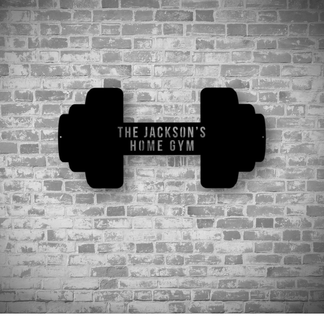 Gym Sign; Personalized Home Gym Sign; Custom Metal Gym Sign; Home Gym ...
