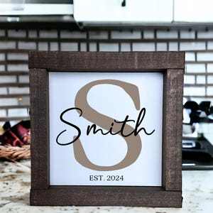 Personalized Last Name Sign With Names and Established Date ...