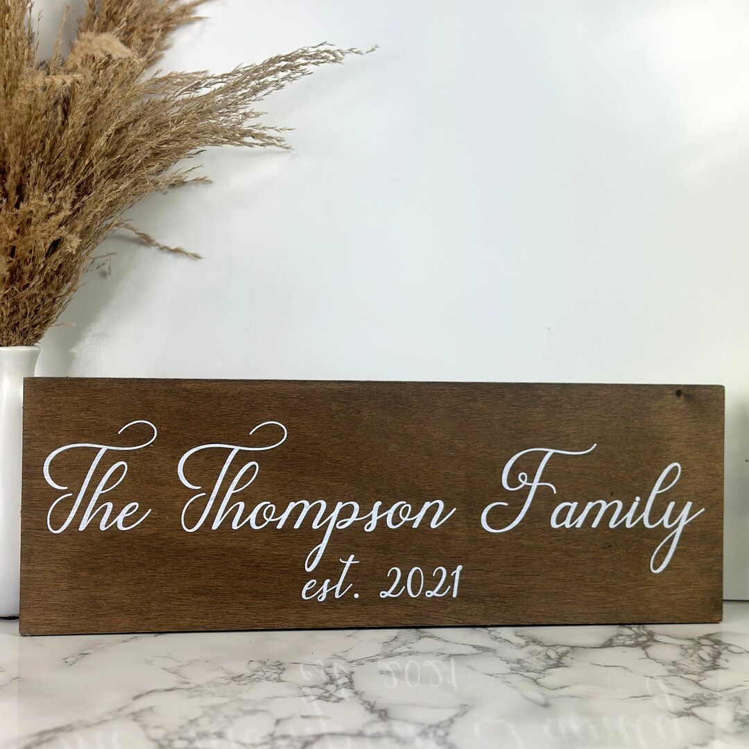 Custom Wood Plank, Family Name Sign, Custom Wood Sign, Wood Sign ...