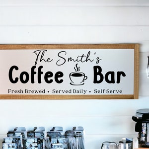 Coffee Bar Sign, Coffee Bar Decor, Coffee Bar Accessories, Coffee Sign ...
