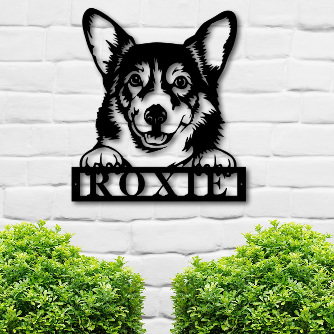 Metal Corgi Sign, Corgi Sign, Corgi Decor, Corgi Gift, Dog Sign, Custom ...