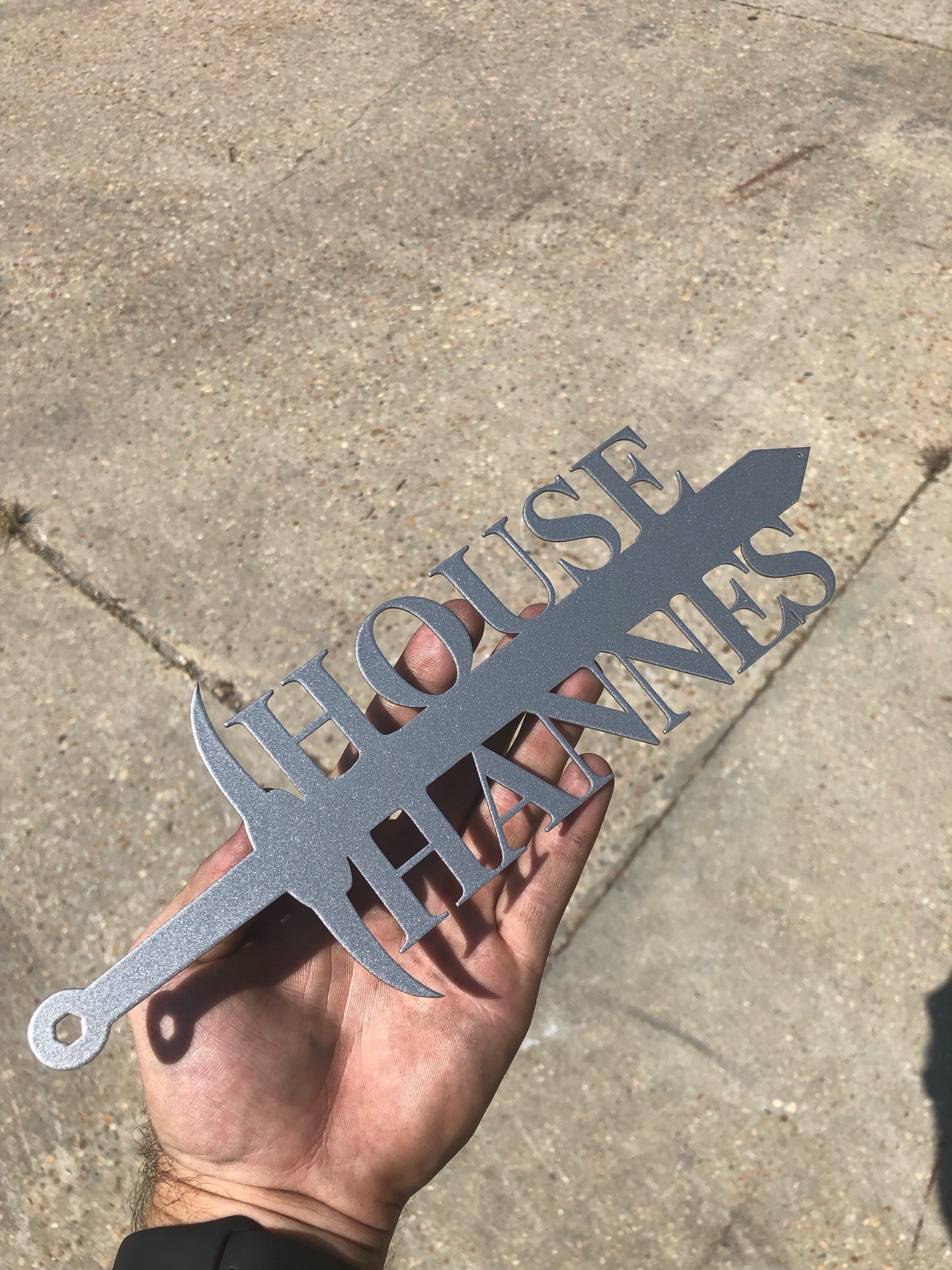 Custom Metal Sword Monogram Sword With Family House Name - Etsy