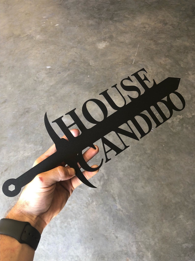 Custom Metal Sword Monogram; Sword With Family House Name; Custom ...