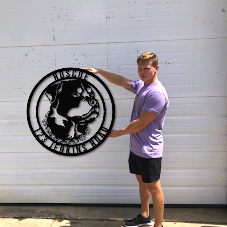 Metal Rottweiler Sign, Rottweiler Sign, Rottweiler Decor, Rottweiler ...
