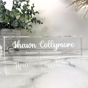 Acrylic Desk Plaque, Name Plate for Desk, Acrylic Name Plate, Desk ...