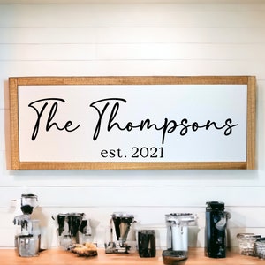 Wooden Family Name Sign, Wooden Last Name Sign, Last Name Sign, Wooden ...