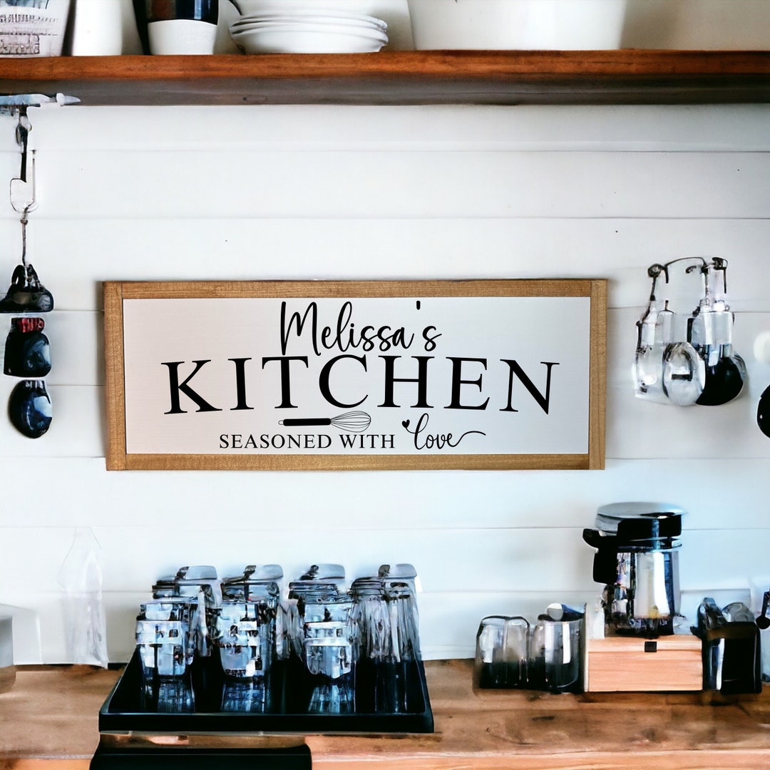 Personalized Kitchen Sign, Kitchen Sign, Custom Kitchen Sign, Kitchen ...