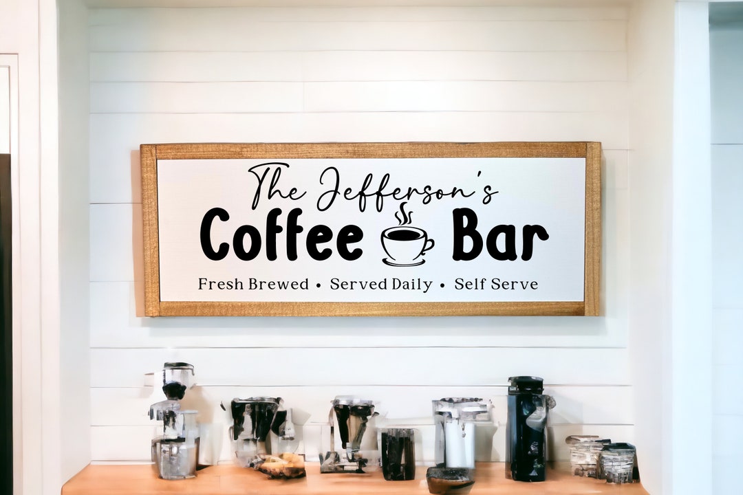 Coffee Bar Sign, Coffee Bar Decor, Coffee Bar Accessories, Coffee Sign ...