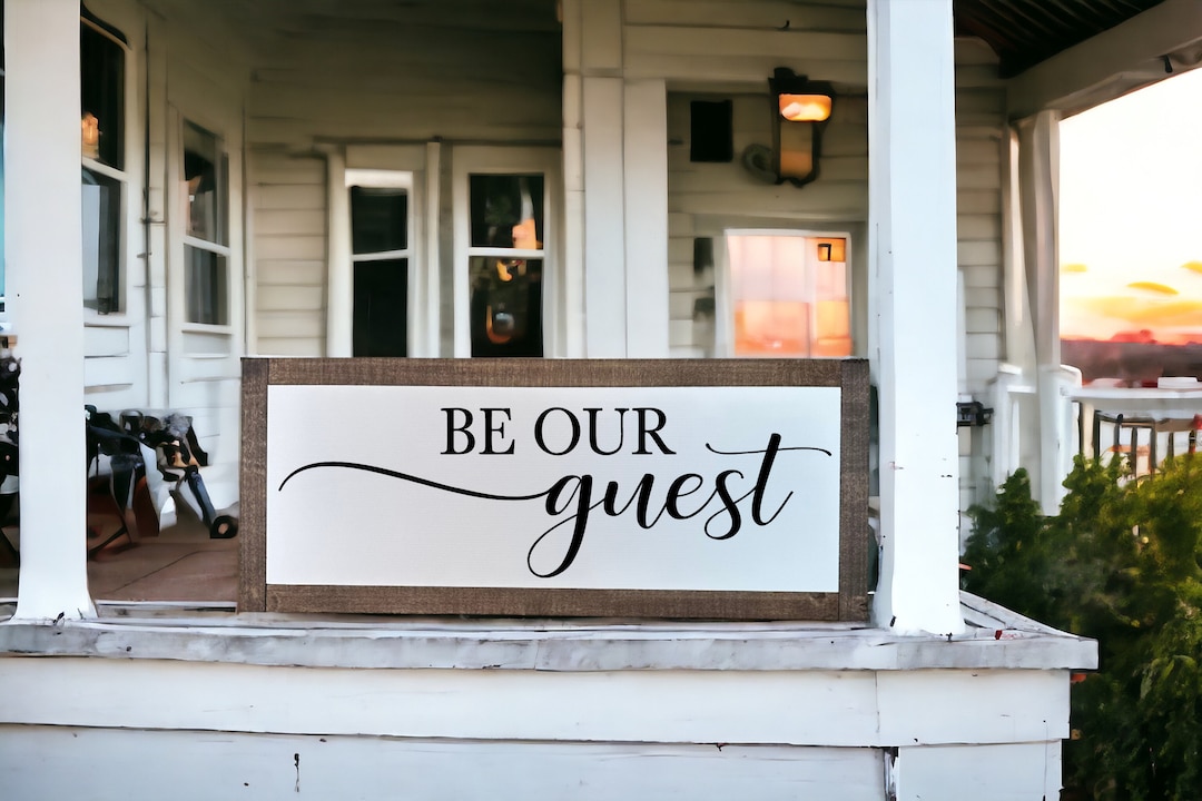 Be Our Guest Sign, Be Our Guest Decor, Framed Be Our Guest Sign, Wooden ...