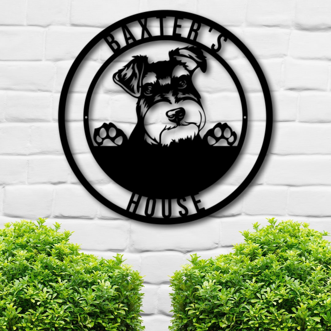 Metal Schnauzer Sign, Schnauzer Dog Sign, Schnauzer Sign, Schnauzer Dog ...