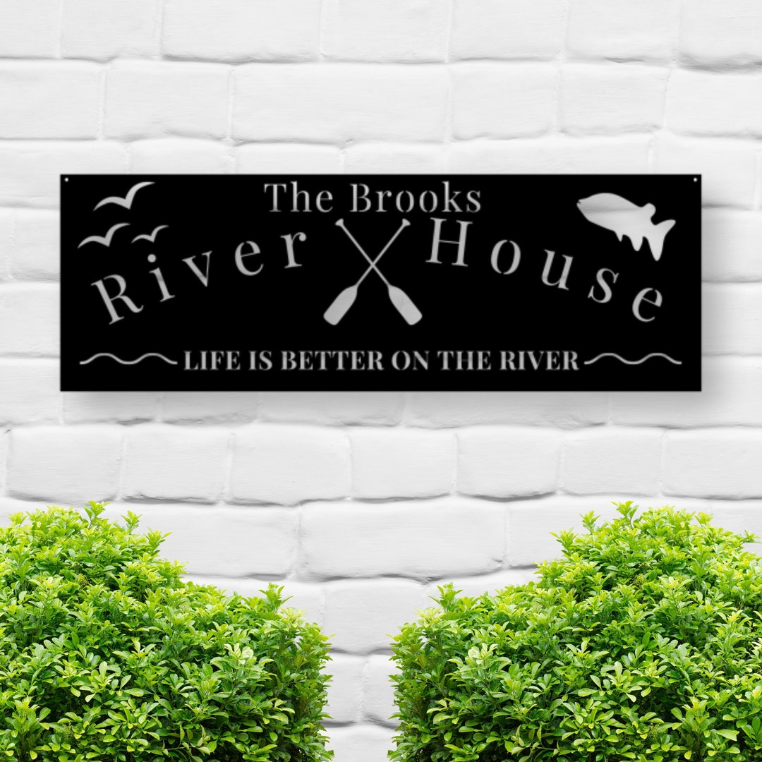 Custom River Signs; Welcome to the River House Sign; River House Sign ...