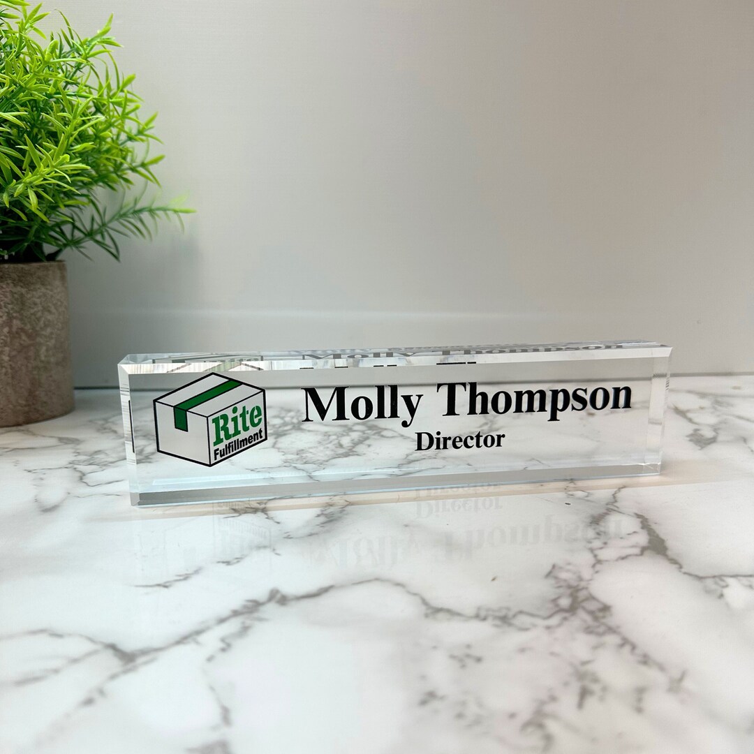 Acrylic Desk Plaque, Name Plate for Desk, Acrylic Name Plate, Desk ...
