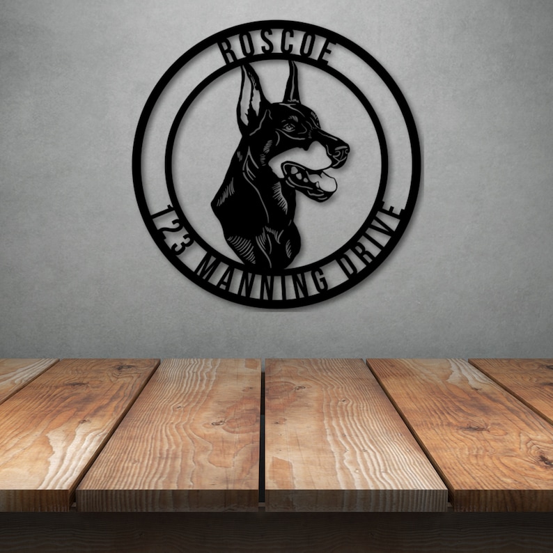 Metal Doberman Pinscher Sign, Doberman Sign, Doberman Dog Sign ...