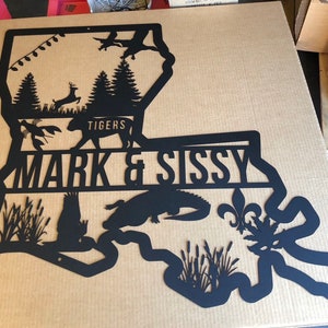 Louisiana Metal Sign: Custom Louisiana Sign; Louisiana Family Name Sign ...