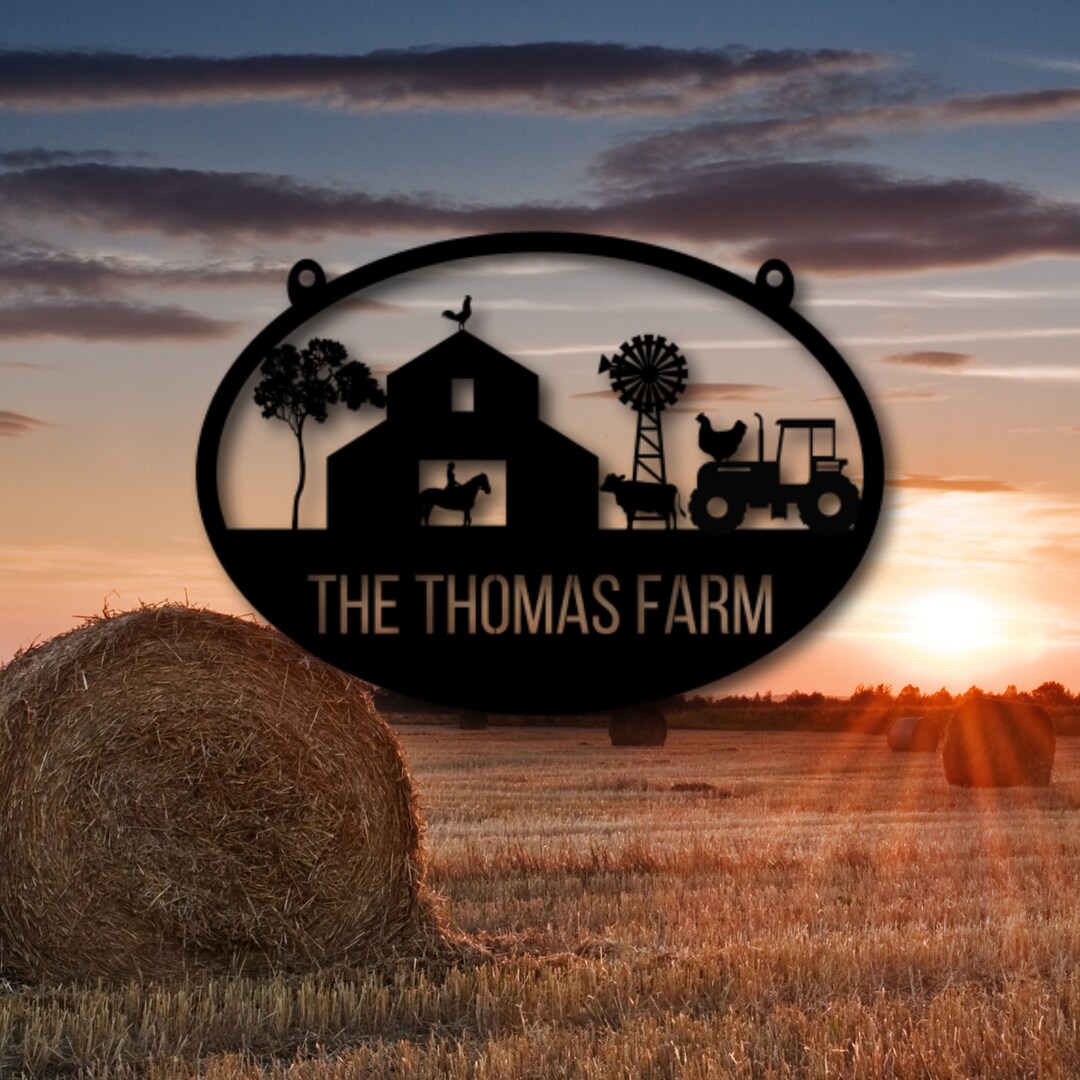 Metal Farm Sign, Custom Ranch Sign, Custom Farm Sign, Custom Barn Sign ...