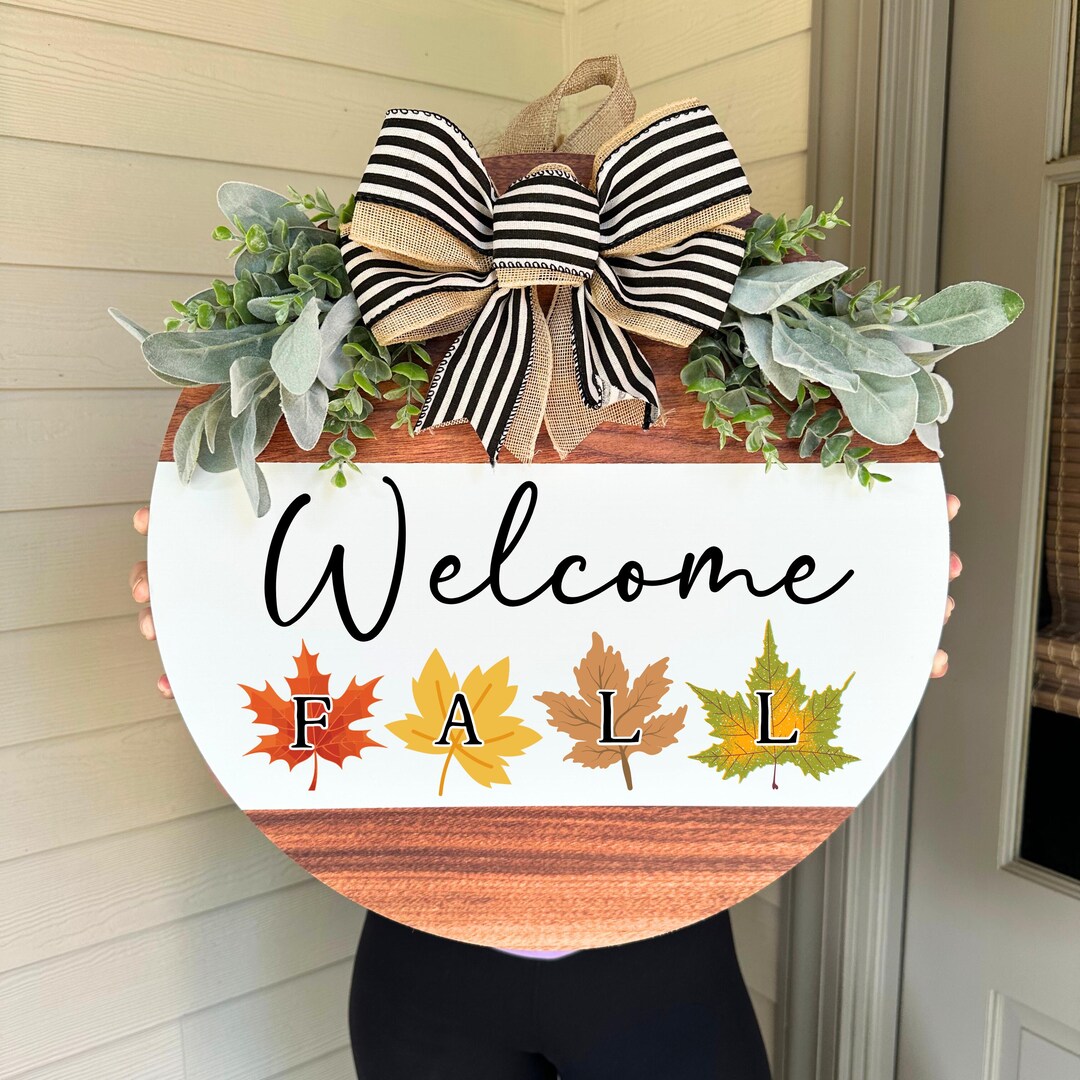 Fall Door Hanger, Fall Wreath, Fall Decor, Fall Porch Decor, Fall Front ...