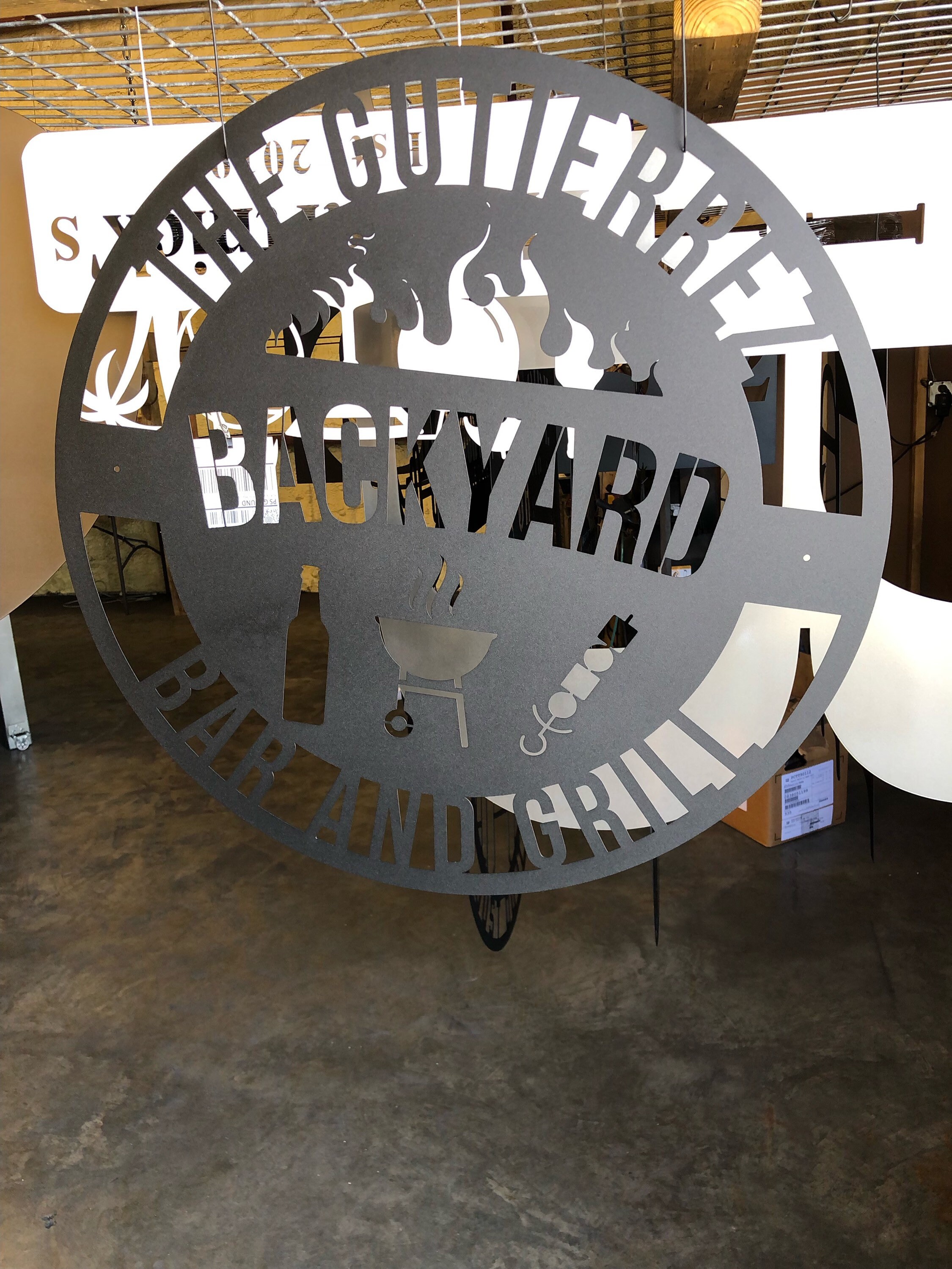 Personalized Metal BBQ Sign; Metal Barbecue Sign; Metal Bar and Grill ...