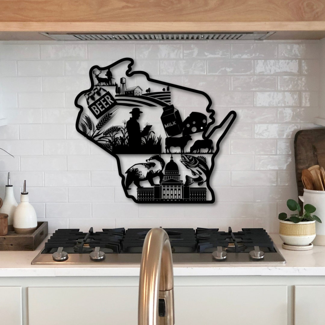 Wisconsin Metal Sign; Custom Wisconsin Sign; Wisconsin Family Name Sign ...