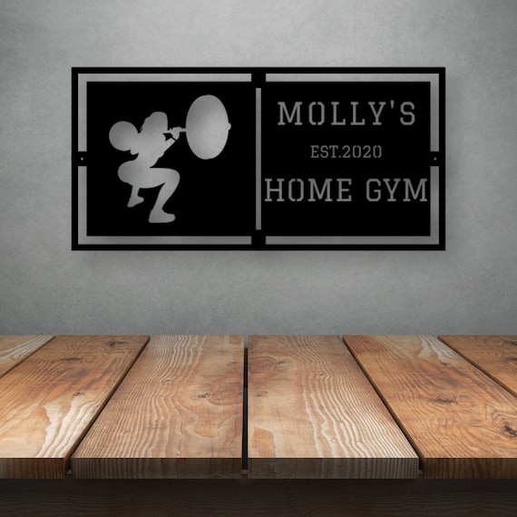 Gym Sign Personalized Home Gym Sign Custom Metal Gym Sign - Etsy