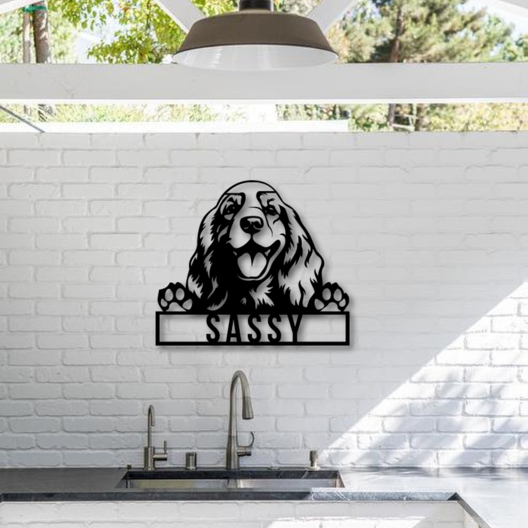 Metal Cocker Spaniel Sign, Spaniel Sign, Cocker Spaniel Decor, Spaniel ...