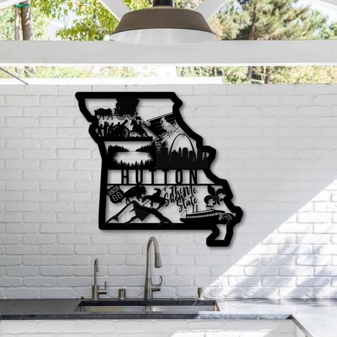 Missouri Metal Sign, Custom Missouri State Sign; Missouri Family Name ...