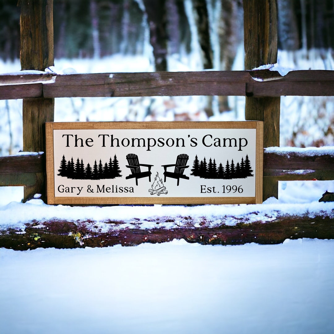 Custom Wood Campfire Sign, Family Name Camp Sign, Custom Camp Sign ...