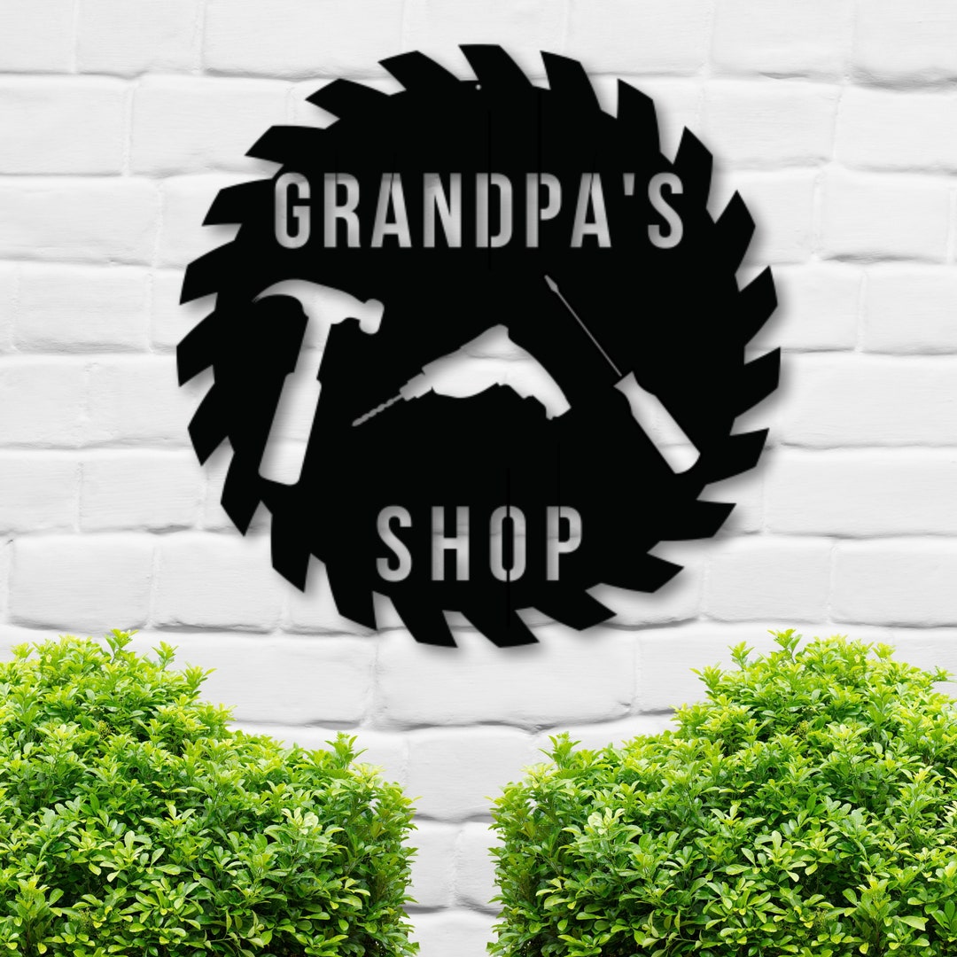 Pop's Workshop Sign; Fathers Day Gift for Grandpa; Pop's Garage Sign ...