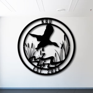 Personalized Metal Duck Sign, Duck Wall Art, Duck Metal Sign, Cabin ...