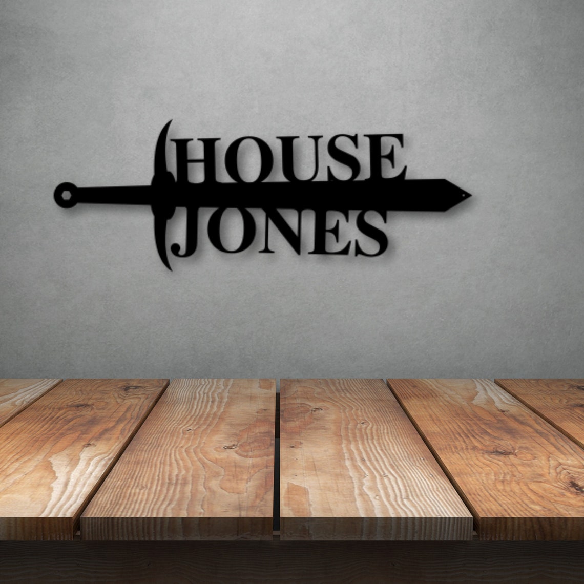 Custom Metal Sword Monogram Sword With Family House Name - Etsy