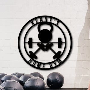 Gym Sign; Personalized Home Gym Sign; Custom Metal Gym Sign; Home Gym ...