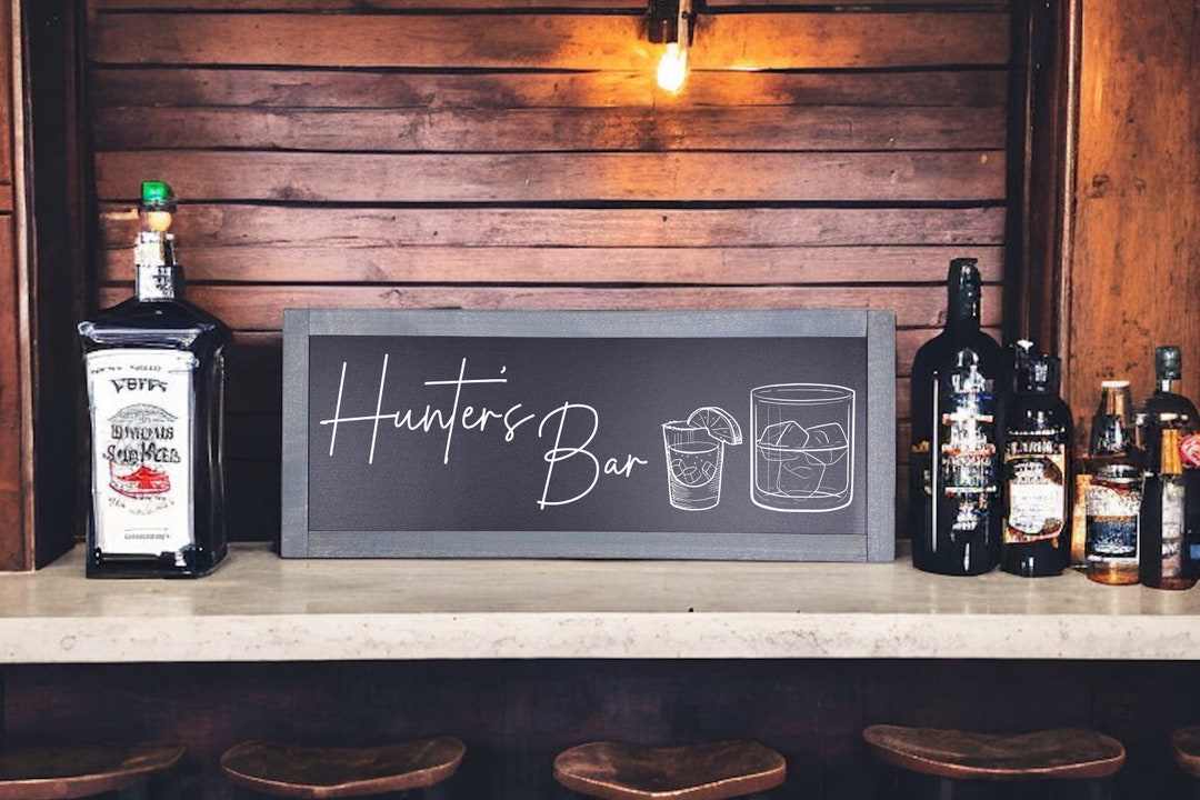 Personalized Bar Sign, Home Bar Sign, Sign for Dad, Custom Bar Sign ...