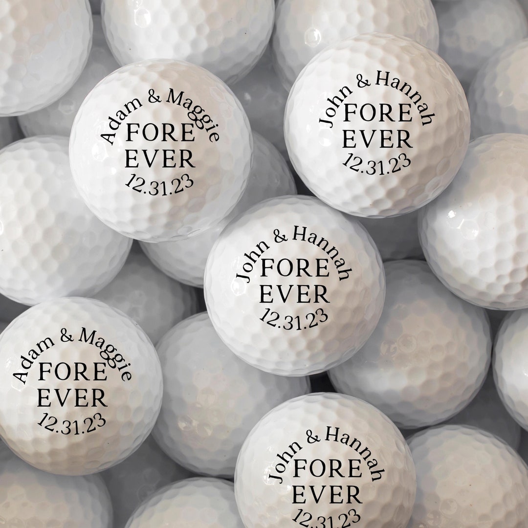 Fore Ever Custom Golf Ball Wedding Favor, Fore-ever, Personalized ...