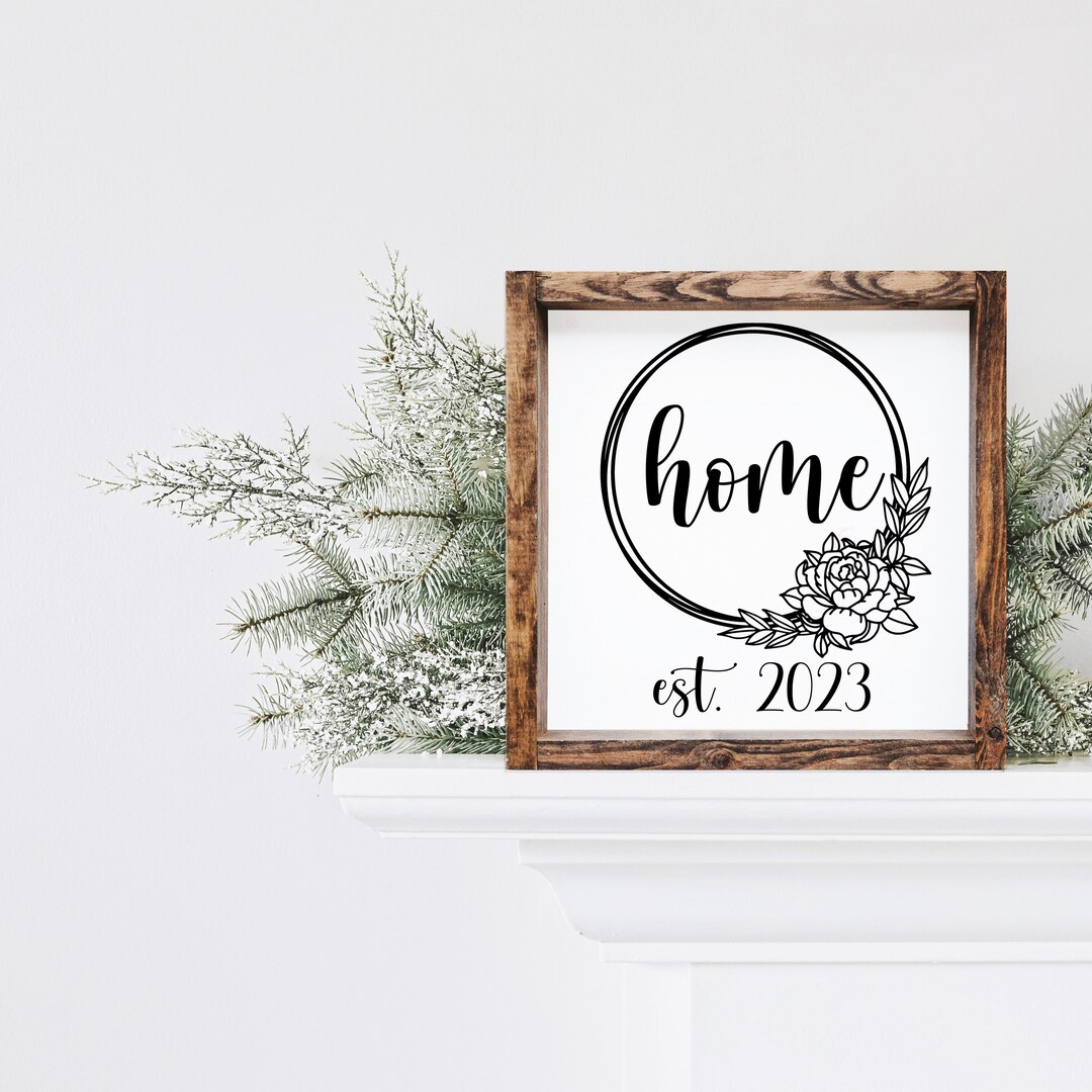Custom Home Date Sign, Housewarming Sign, Valentines Gift, New Home ...