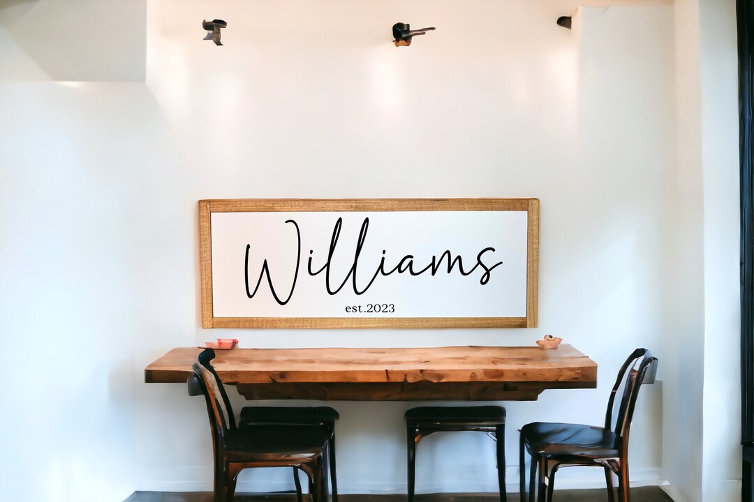 Custom Family Sign, Family Last Name Sign, Established Date Sign ...