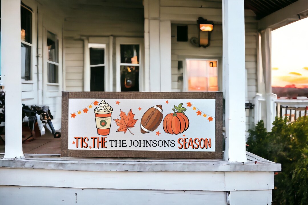 Tis the Season Sign, Custom Fall Sign, Fall Season Sign, Pumpkin Sign ...