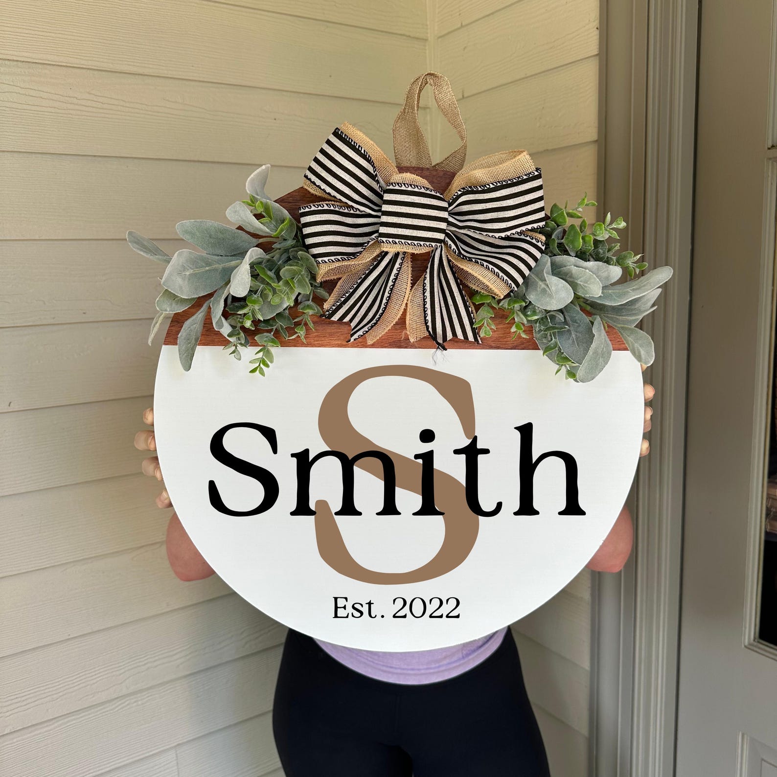 Front Door Hanger, Housewarming Gifts, Front Door Decor, Personalized ...
