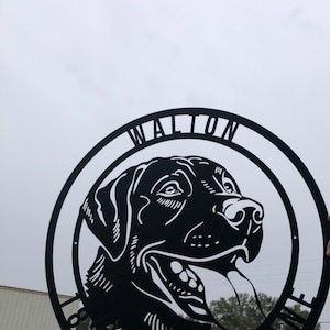 Metal Labrador Retriever Sign, Labrador Retriever Sign, Labrador ...