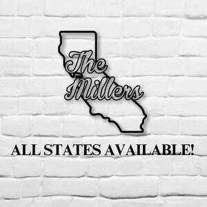 Custom Metal State Sign, State Sign, Metal State Sign, Custom State ...