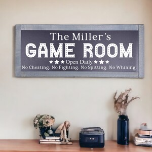 Personalized Game Room Sign, Game Room Sign, Game Roon Decor, Rec Room ...