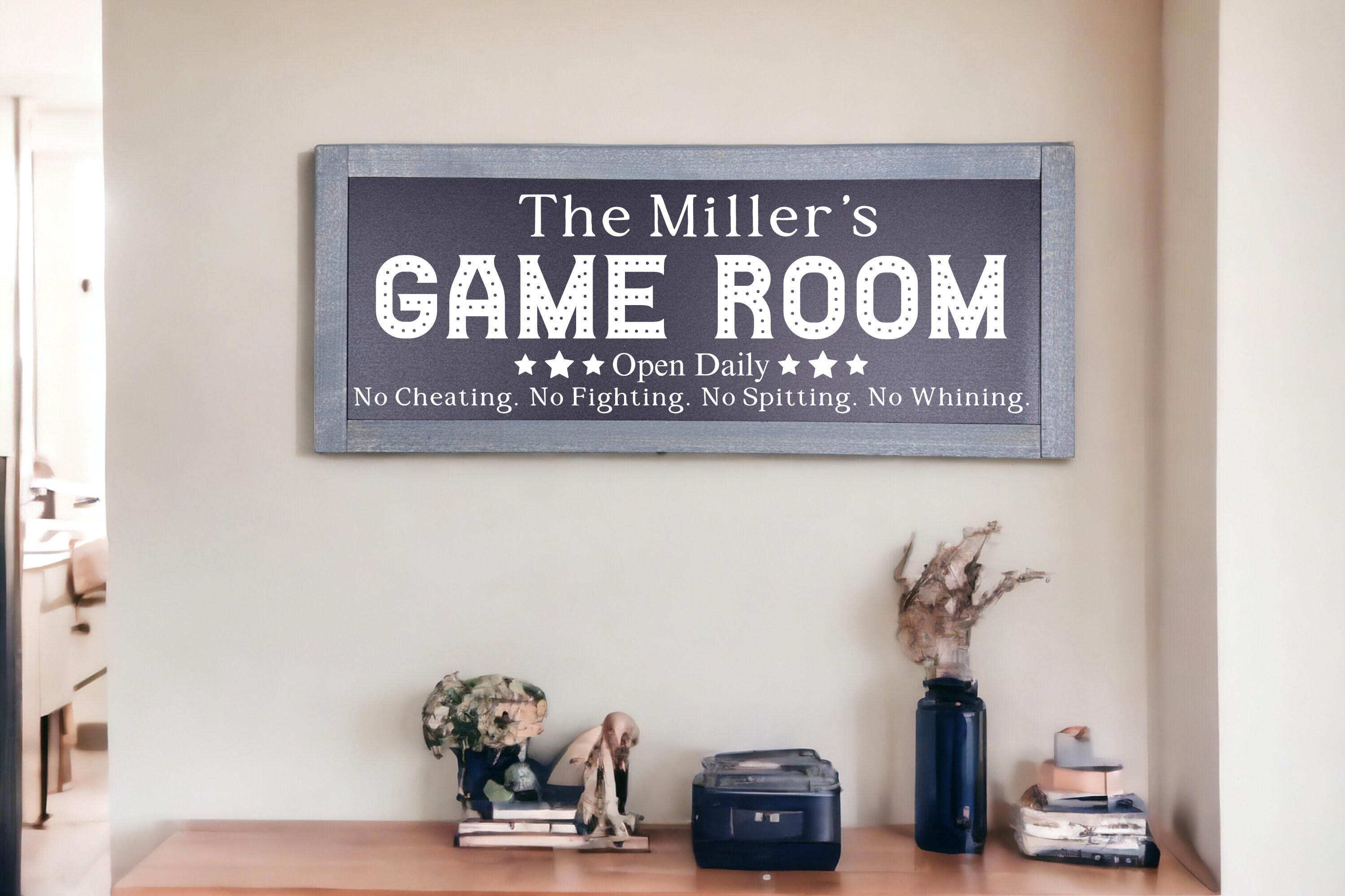 Personalized Game Room Sign, Game Room Sign, Game Roon Decor, Rec Room ...