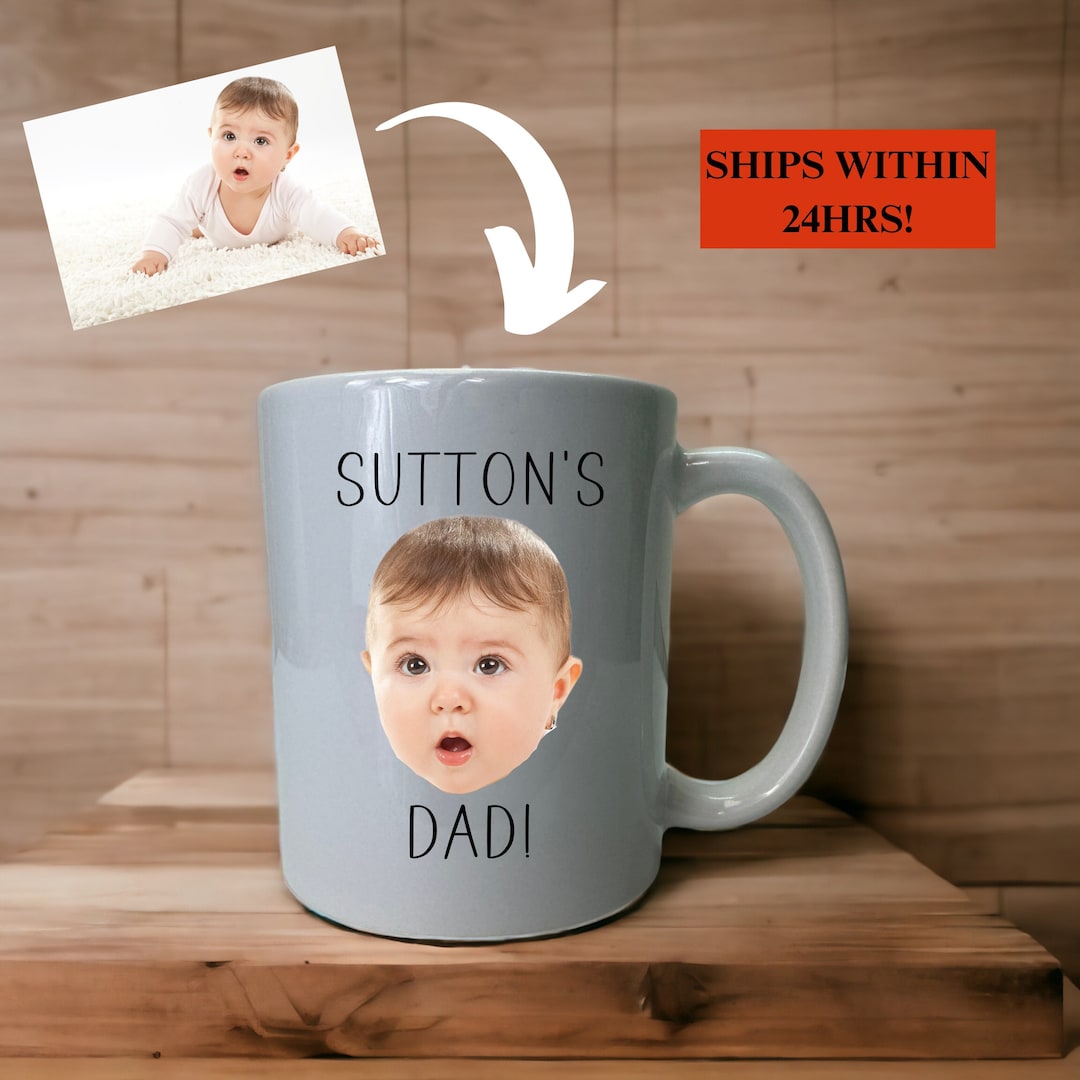 Custom Baby Face Photo Coffee Mug, Mug With Baby Face Picture, Kid's ...