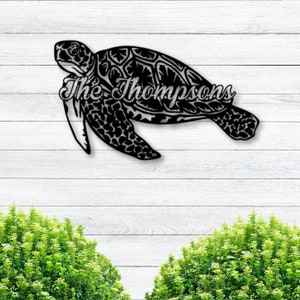 Custom Sea Turtle Sign, Metal Sea Turtle Sign Sign, Metal Turtle Sign ...