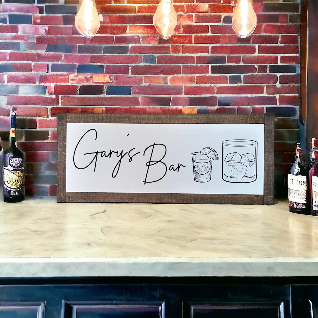 Bar Sign, Wooden Bar Sign, Custom Bar Sign, Bar and Grill Sign, Sign ...