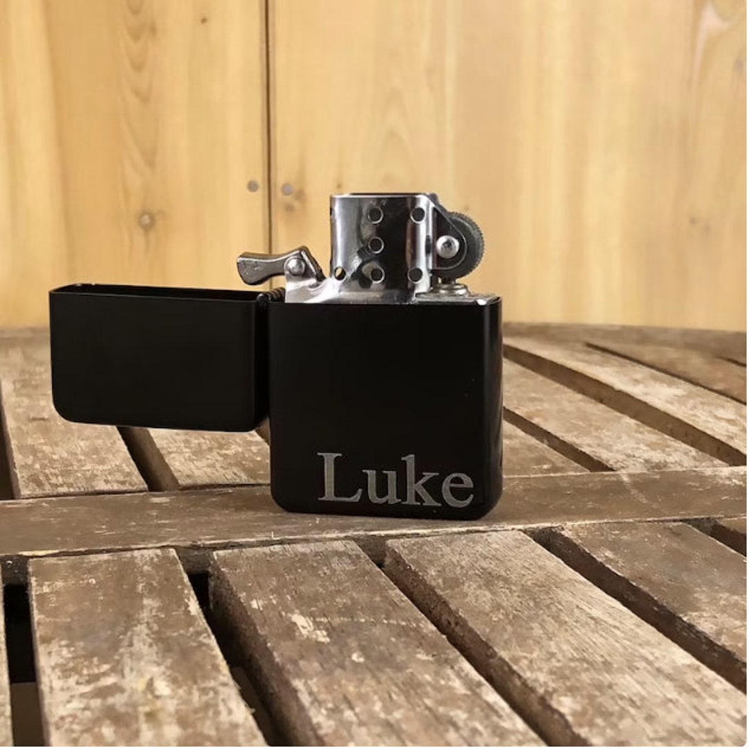 Personalized Black Engraved Lighter, Custom Engraved Black Lighter ...