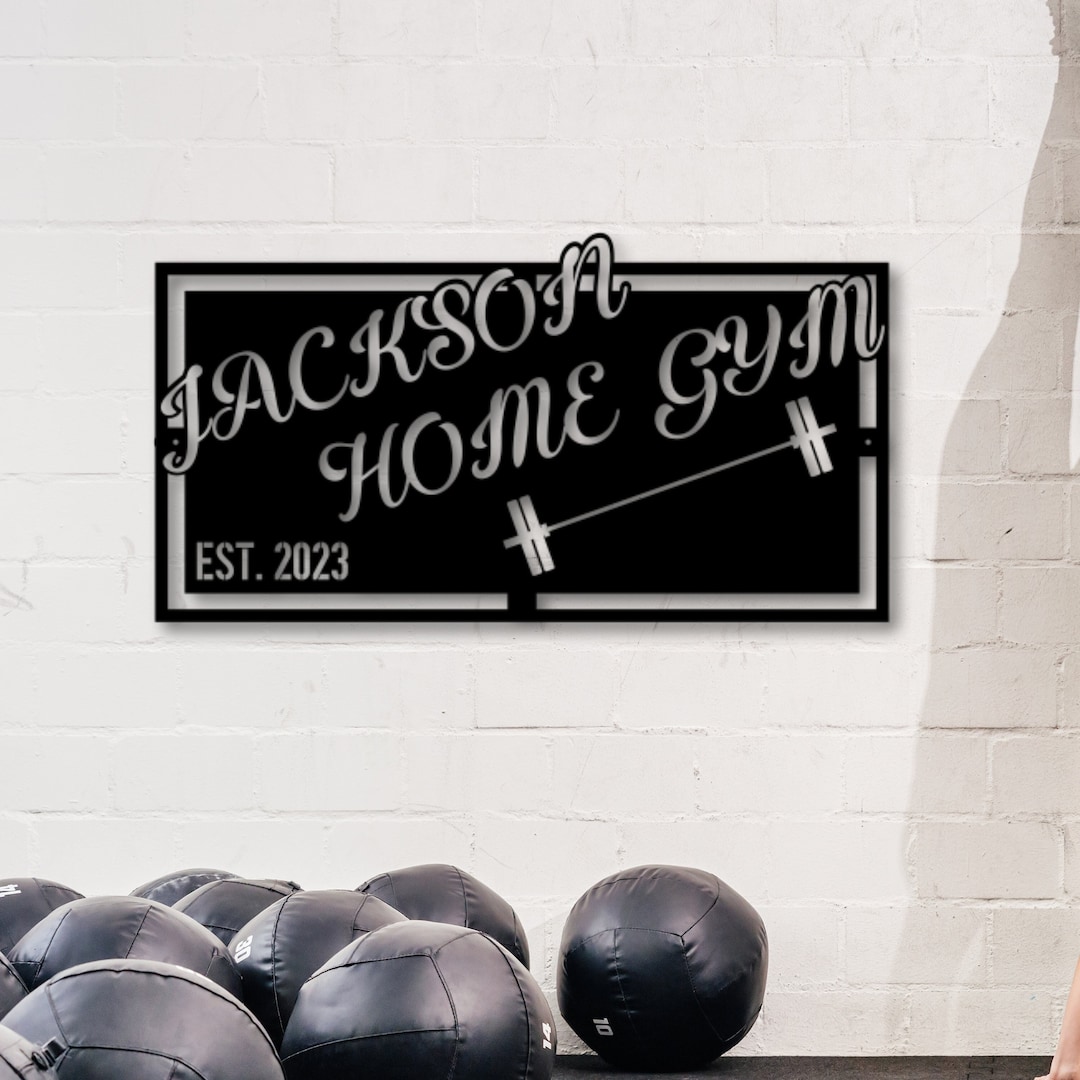 Gym Sign Personalized Home Gym Sign Custom Metal Gym Sign Home Gym Sign ...
