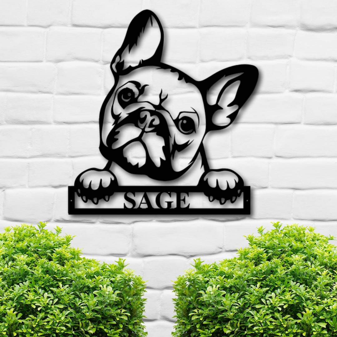 Metal French Bulldog Sign, French Bulldog Sign, French Bulldog Decor ...