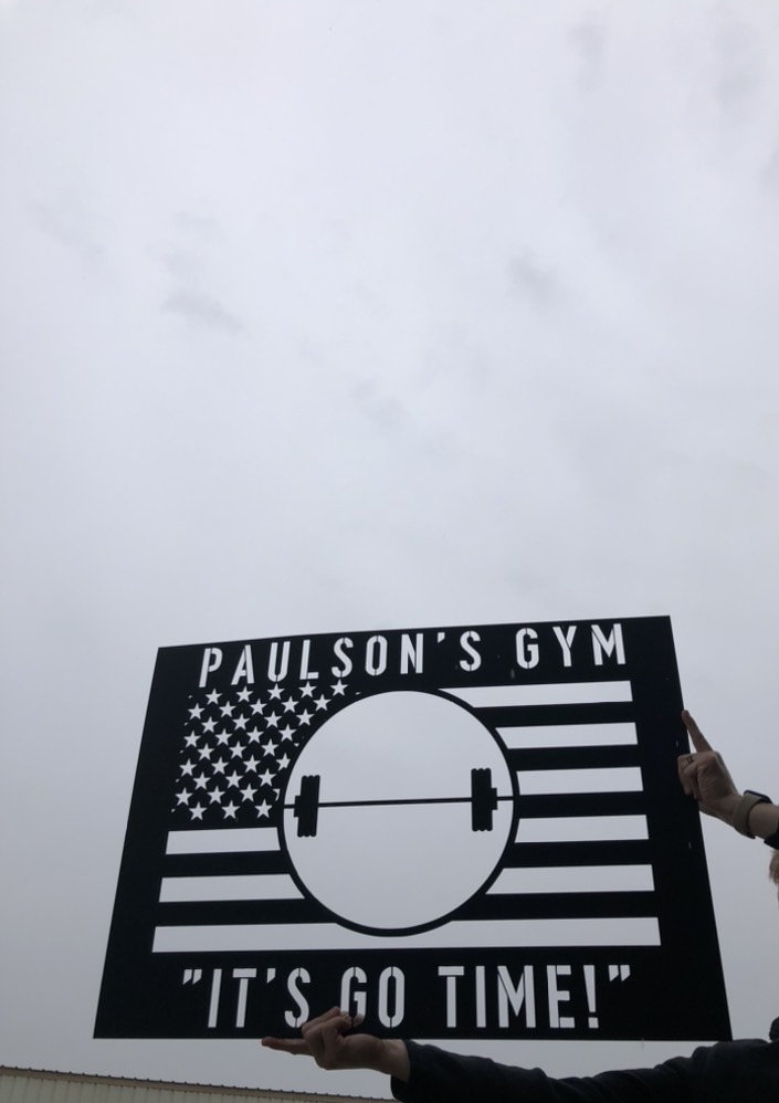 Gym Signmetal American Flag Gym Sign Personalized Home Gym - Etsy