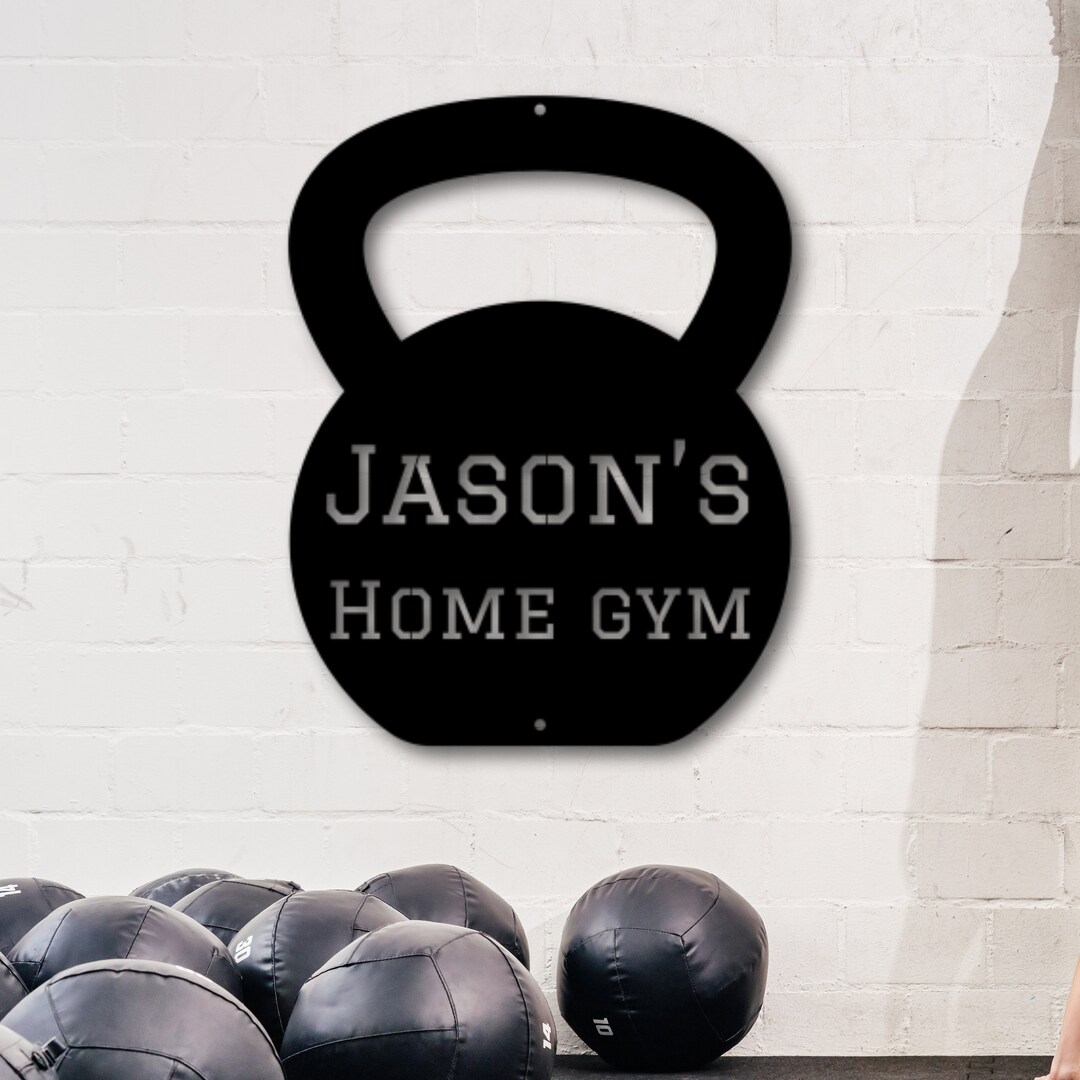 Gym Sign; Personalized Home Gym Sign; Custom Metal Gym Sign; Home Gym ...